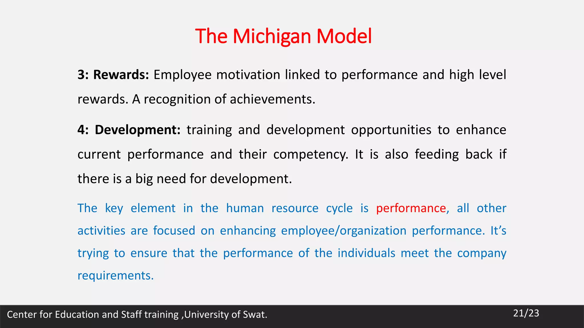 The Michigan model | PPTX