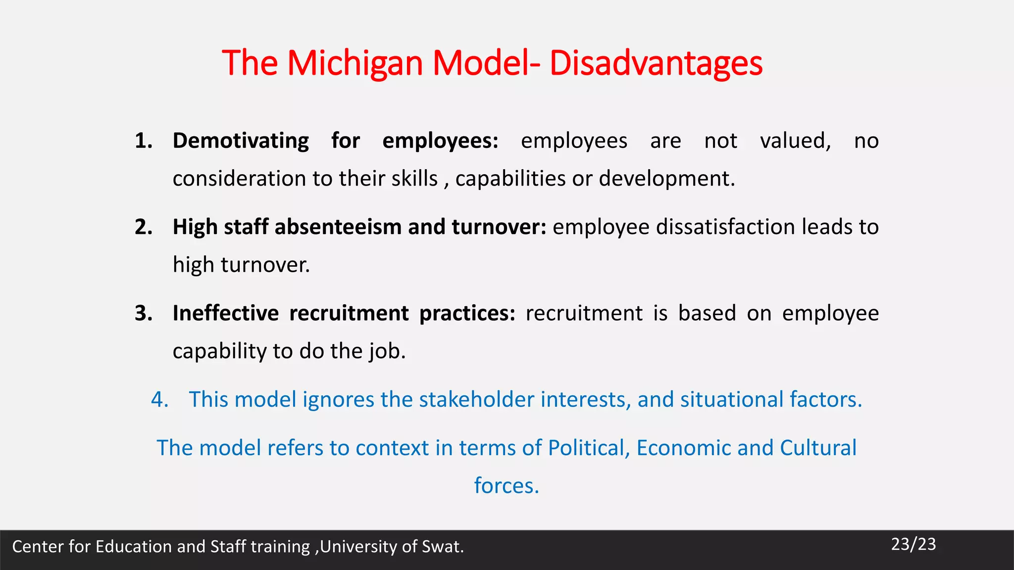 The Michigan model | PPTX