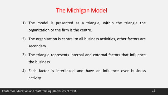 The Michigan model | PPTX