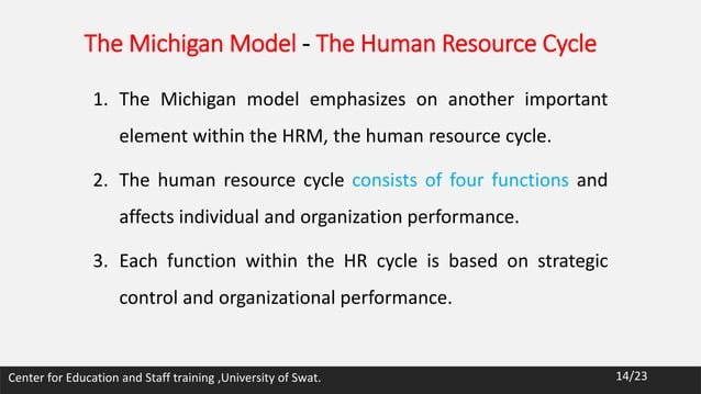 The Michigan model | PPTX