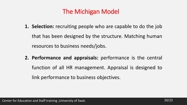 The Michigan model | PPTX
