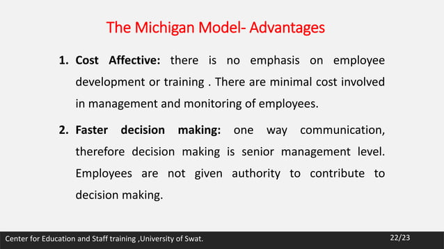 The Michigan model | PPTX