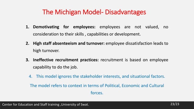 The Michigan model | PPTX
