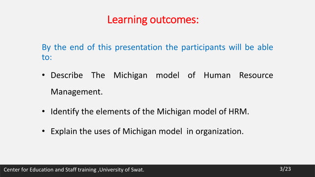 The Michigan model | PPTX