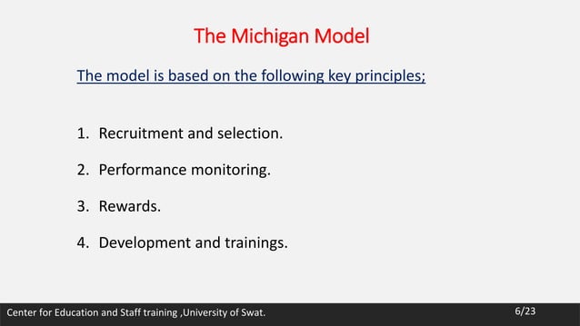 The Michigan model | PPTX