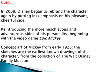 Mickey mouse cartoon character | PPTX