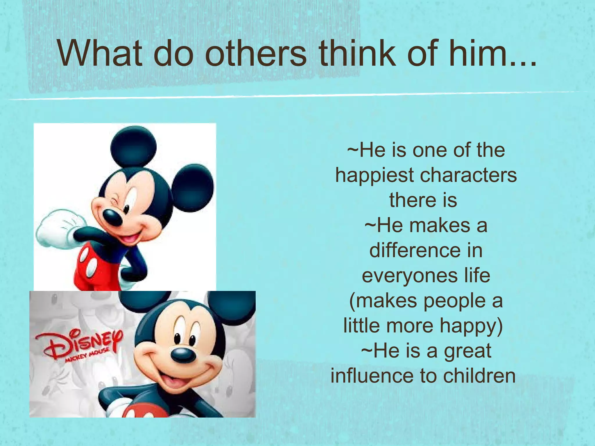 Mickey Mouse Characterzation | PPT