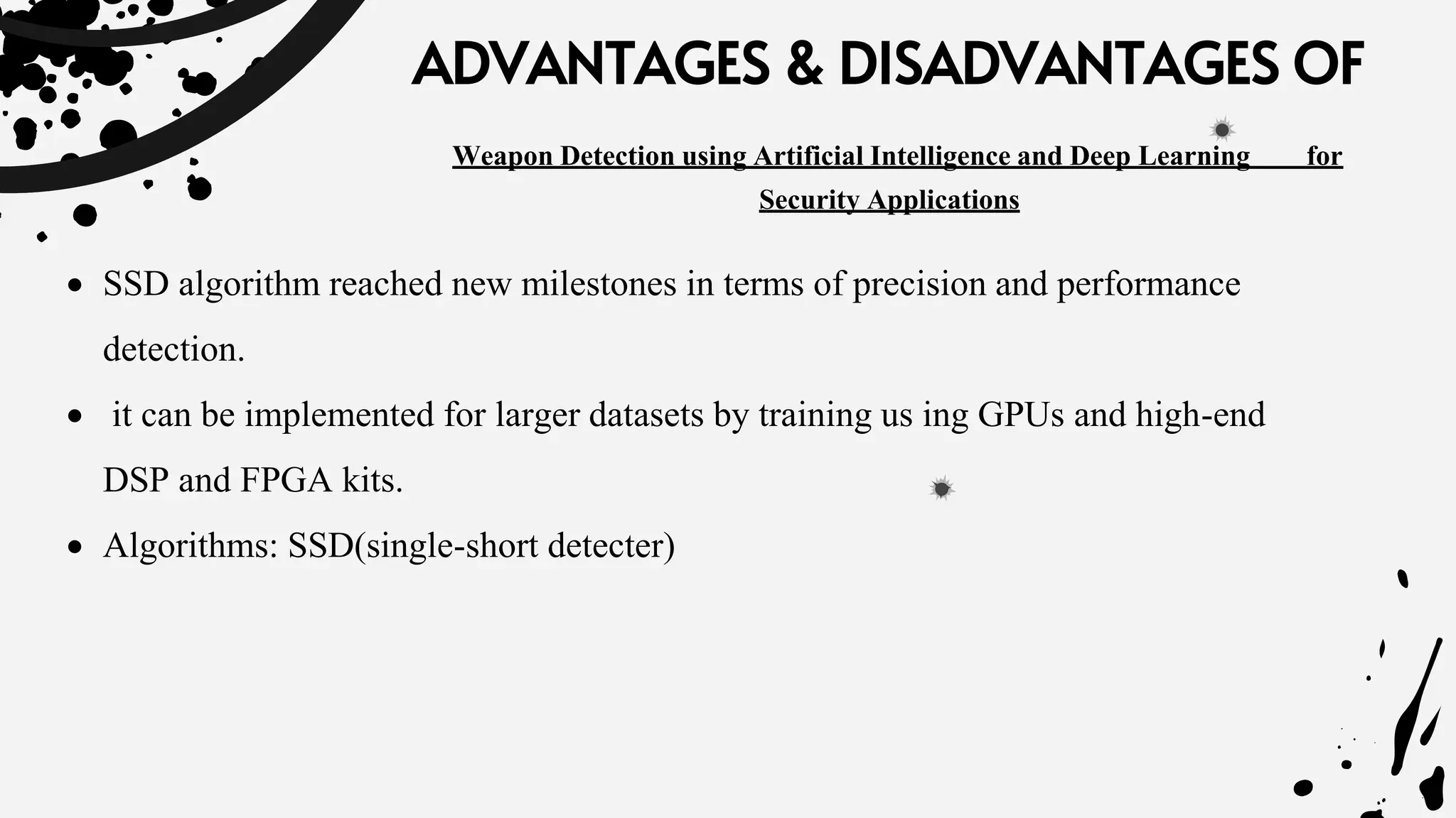 WEAPON DETECTION USING ARTIFICIAL INTELLIGENCE AND DEEP LEARINING FOR SECURITY APPLICATIONS | PPTX