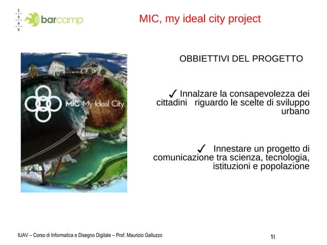 Mic, my ideal city project | PPT