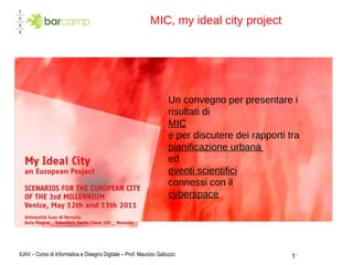 Mic, my ideal city project | PPT