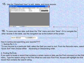 Microsoft Office Access 2003 Tutorial for Beginners | PPT