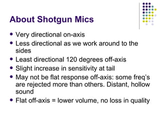Microphone Patterns | PPT