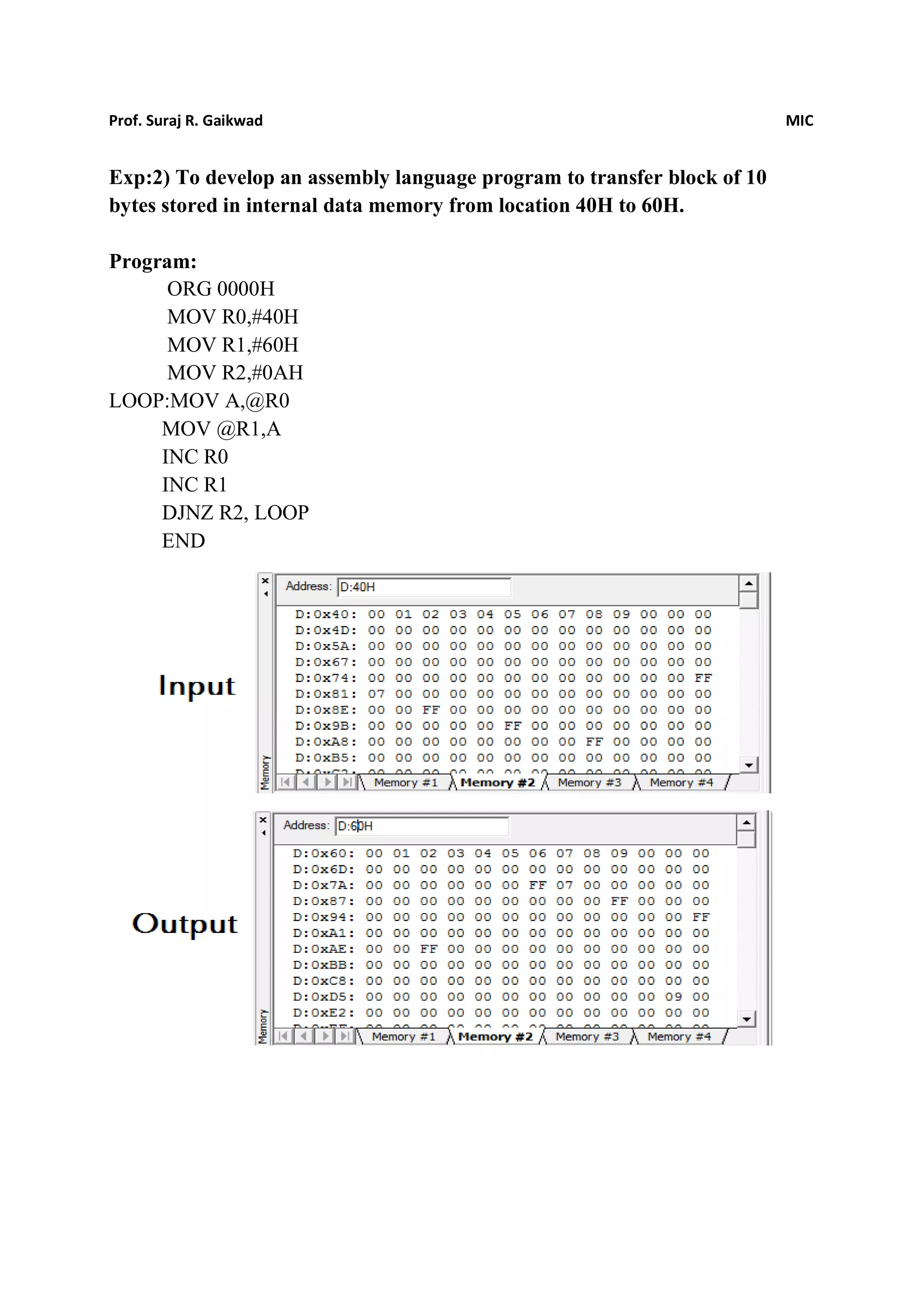 Mic practicals | PDF