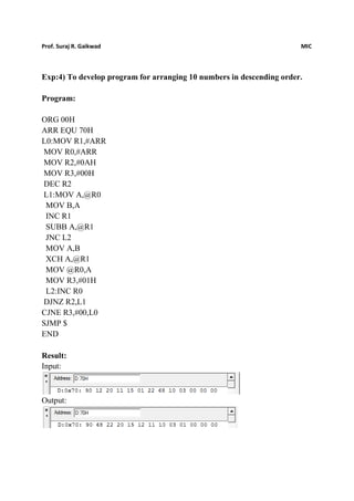 Mic practicals | PDF