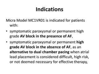 Micra™ WIRELESS Permanent pacemaker | PPTX
