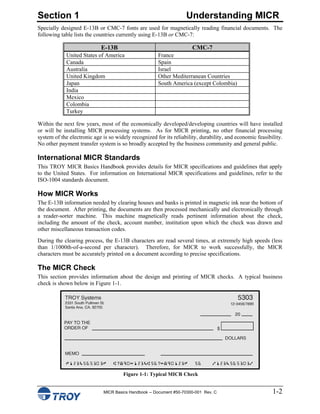 Micr basics handbook | PDF