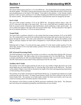 Micr basics handbook | PDF