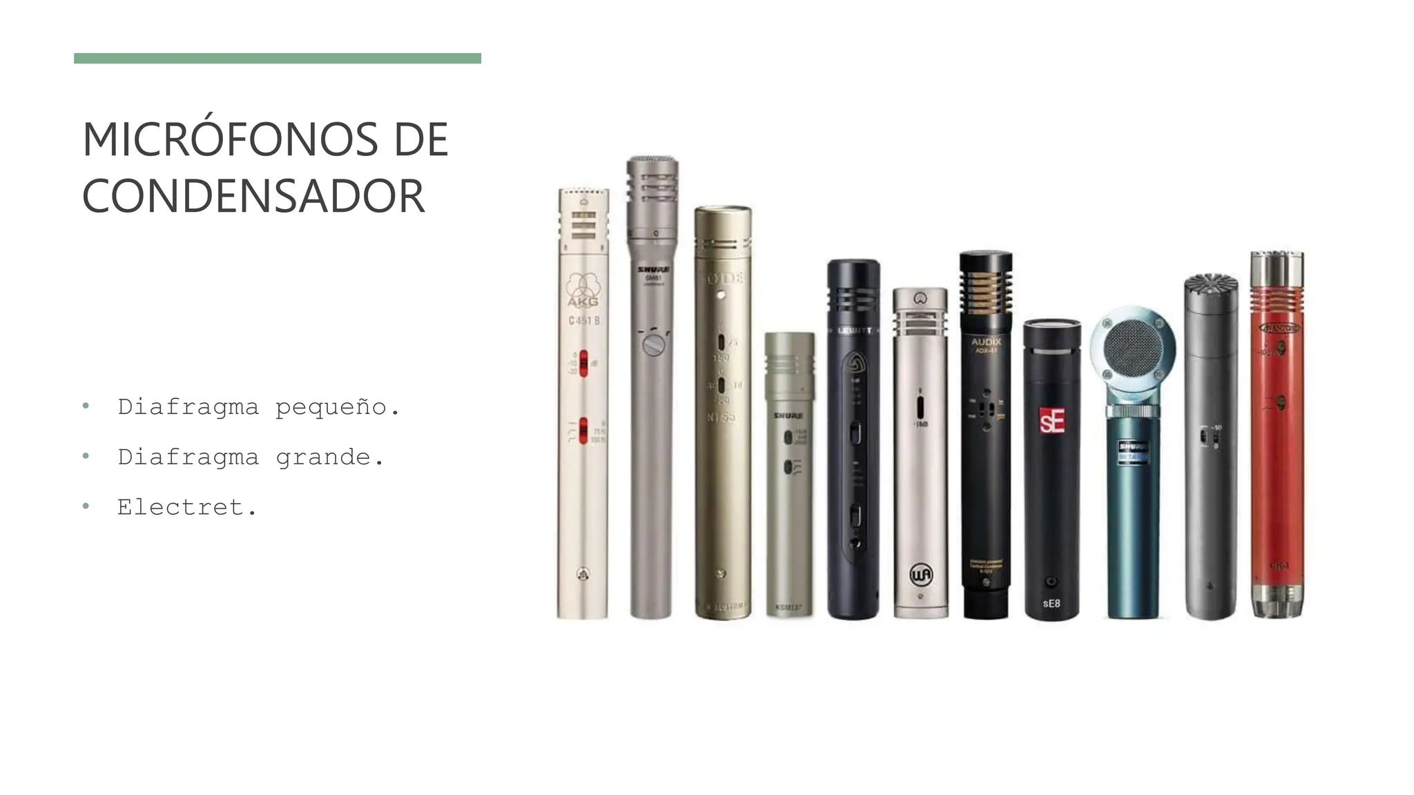 Tipos de micrófonos para producción audio | PPT