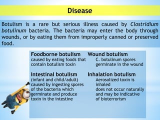 Diseases Caused by Microorganisms- Botulism | PPTX