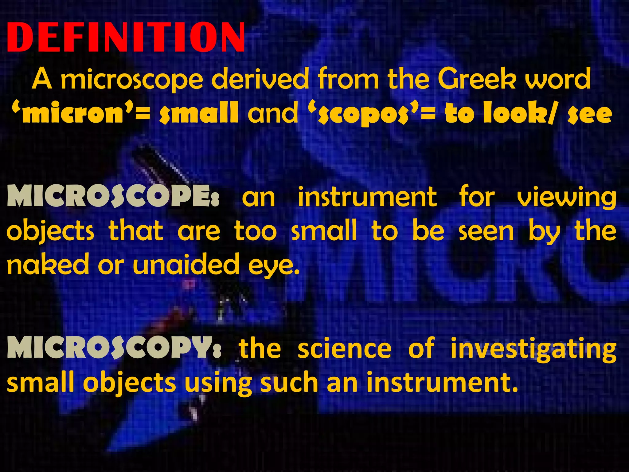 Microbiology (Microscope) | PPT