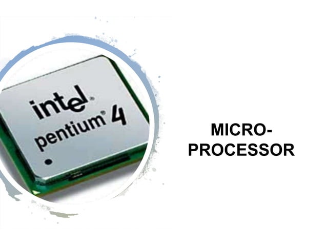 Microprocessor and microcontrollers | PPTX