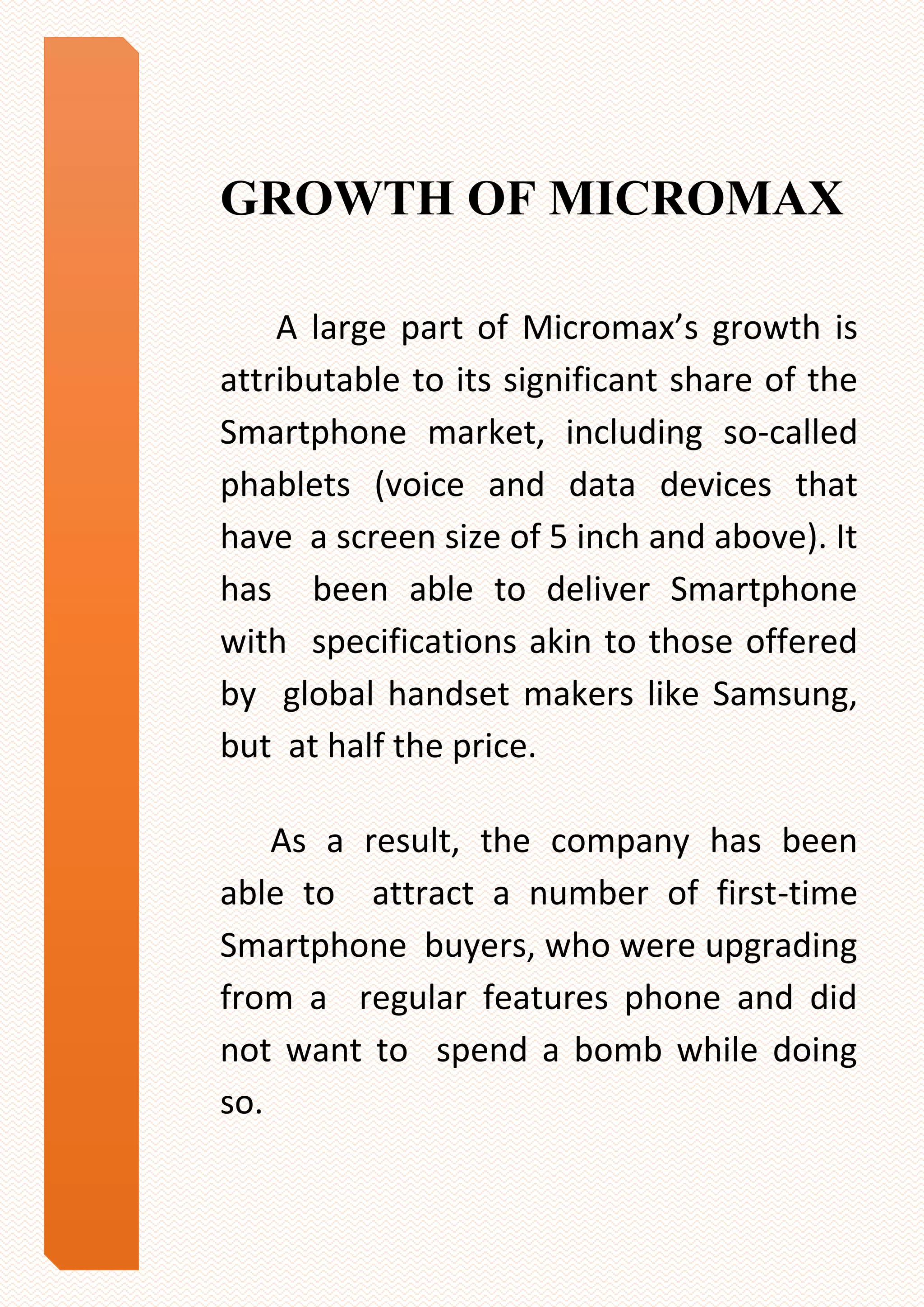 Case Study On Micromax | PDF