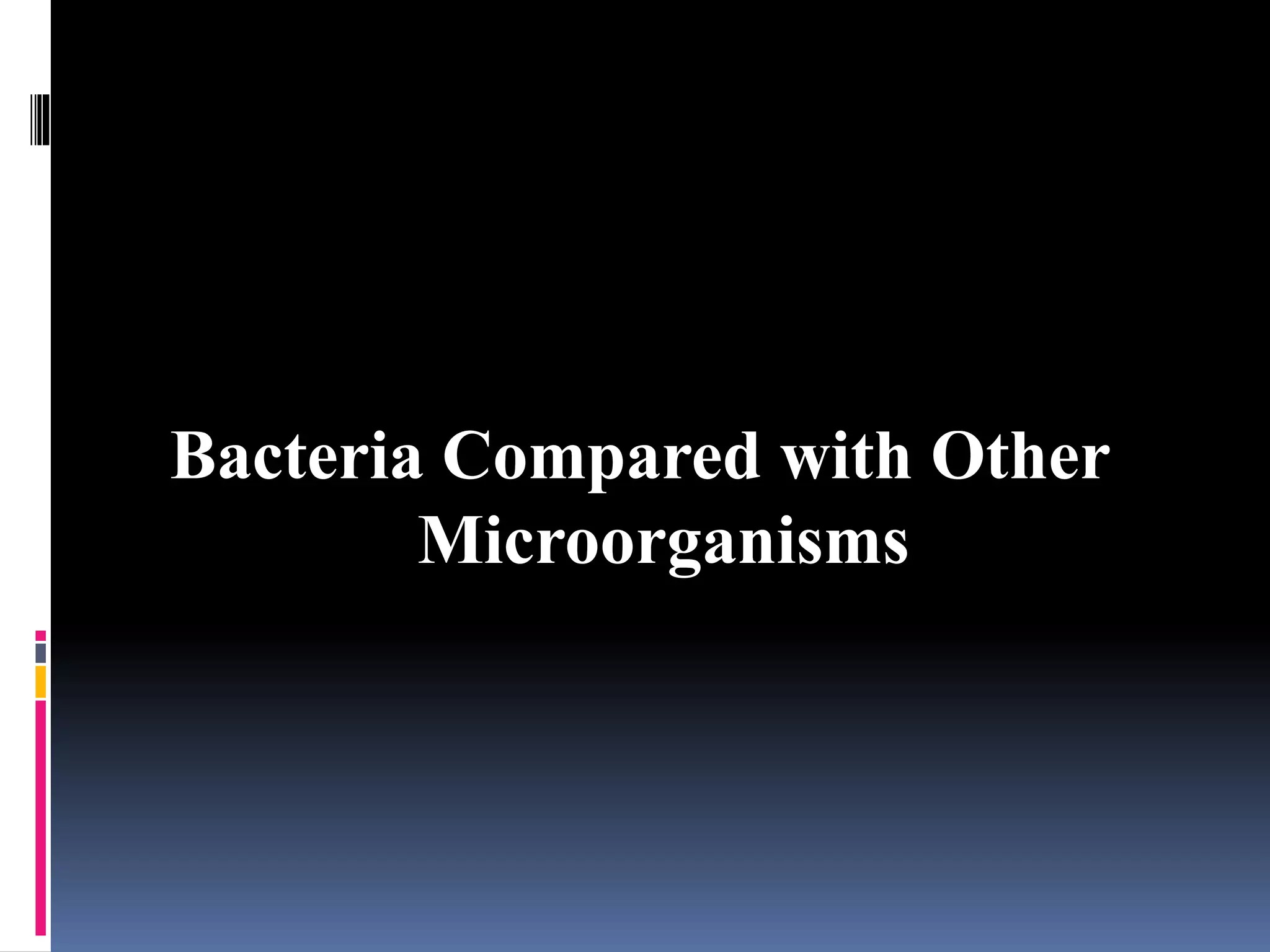 bacteria compared with other microorganisms | PPTX