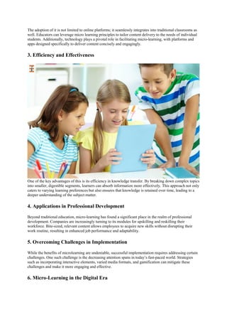 Micro-Learning Revolution: Navigating the Future of Education | PDF ...
