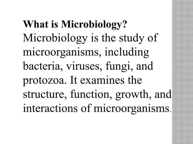 introduction to Microbiology general information. pptx | PPTX