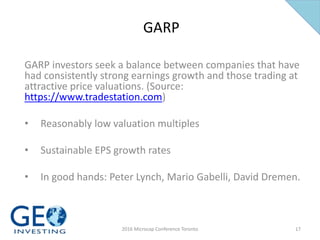 Growth + Value Opportunities | PPT