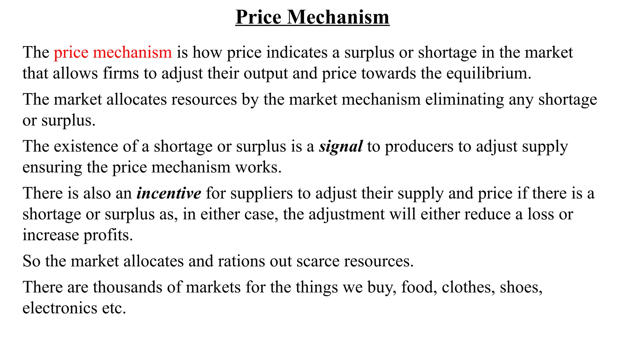 Micro-economics - Demand supply price mechanism | PPT