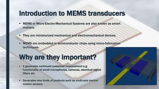 Micro electro-mechanical-systems-based-sensors | PPTX