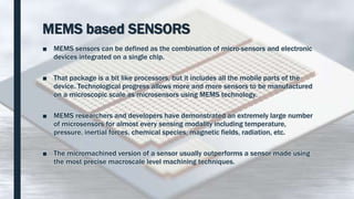 Micro electro-mechanical-systems-based-sensors | PPTX
