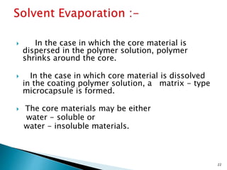 Micro-encapsulation | PPTX | Chemistry | Science