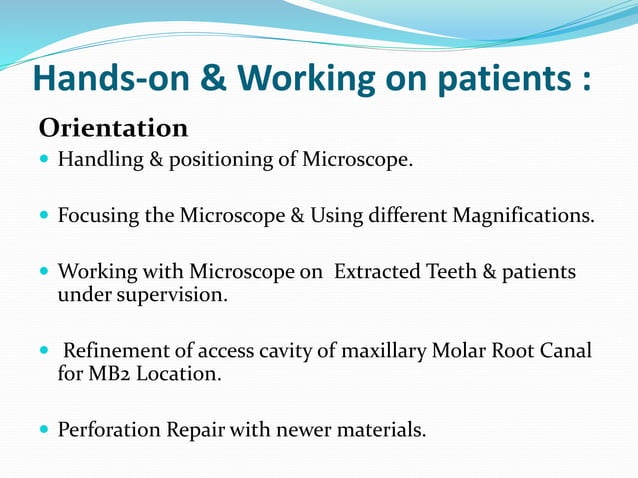 Micro Endodontics Training in Delhi| Advanced Endodontics | Delhi | PPTX