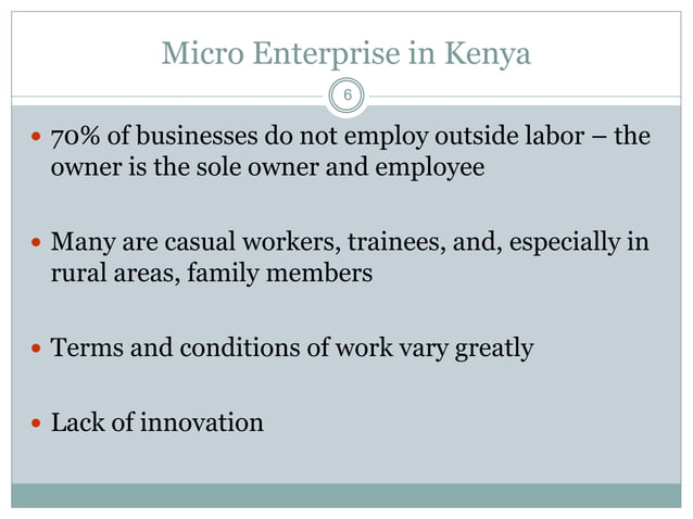 Micro Enterprise In Kenya | PDF