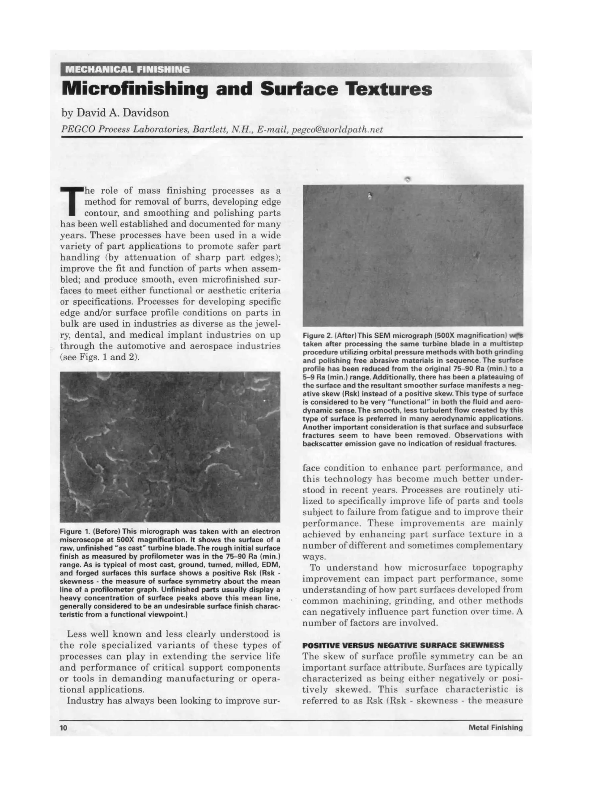 Micro finishing surface textures | PDF