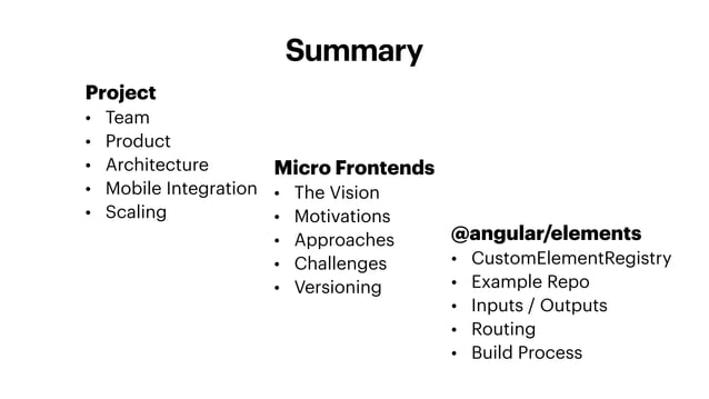 How to build Micro Frontends with @angular/elements | PDF