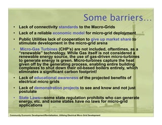 Community Economic Development/Revitalization, Utilizing Electrical ...