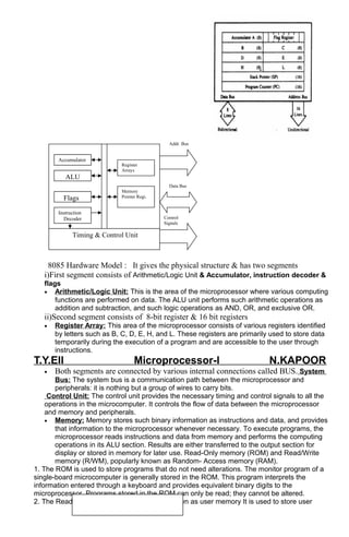 Microprocessor Basics 8085 Ch-1 | PDF