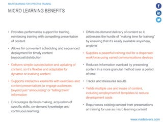 Micro learning for effective training - eLearning concepts | PDF