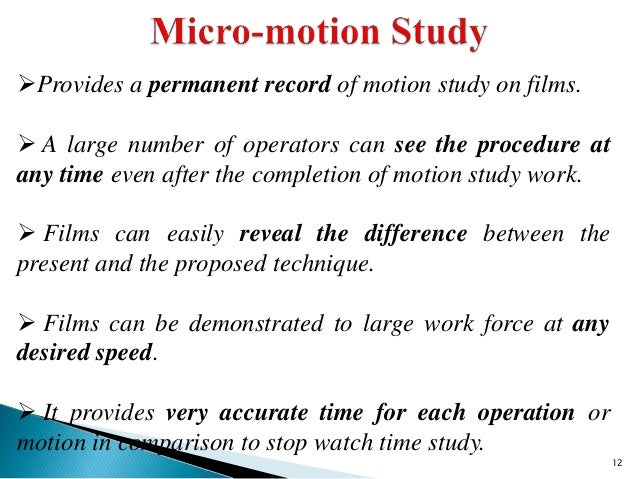 Micro-Macro Motion Study
