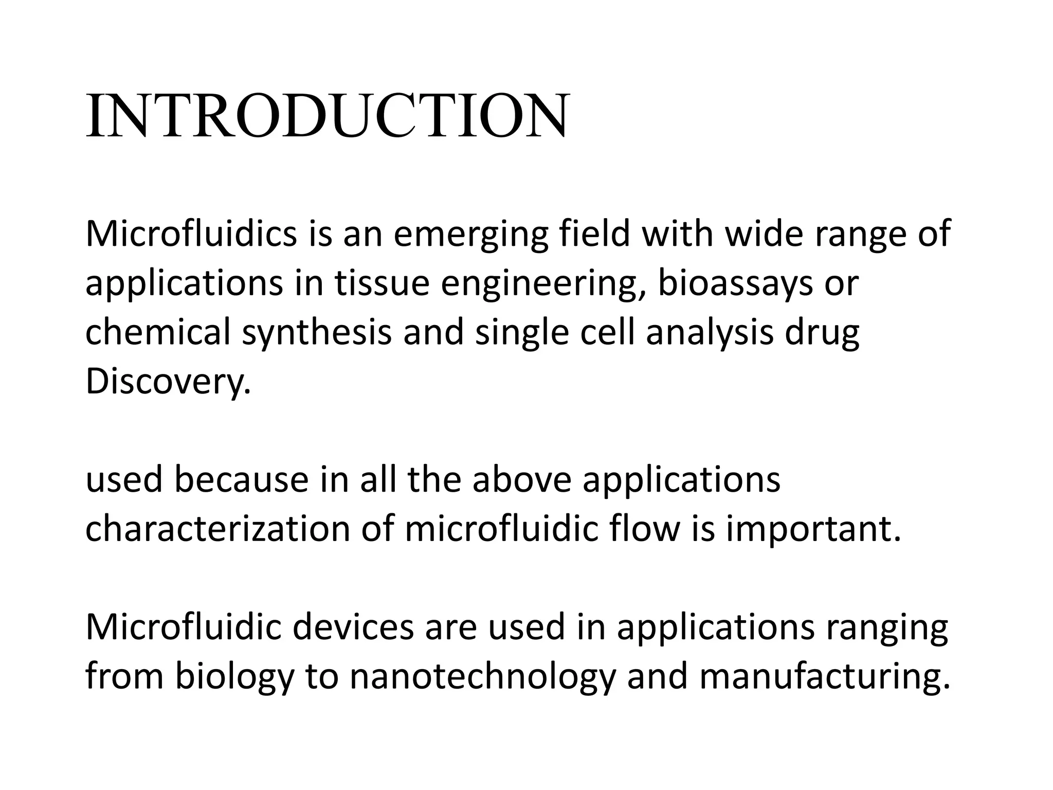 Micro piv measurements for hydrodynamic characterizations of microfluidic flows | PPTX