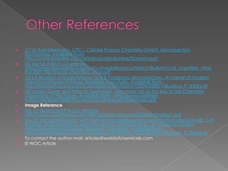 Micro Reaction Technology - Explains Design, Process and Applications of Micro Reactors | PPTX