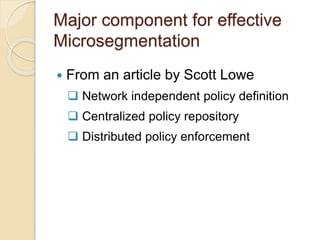 Micro segmentation – a perfect fit for microservices | PPTX | Computer ...