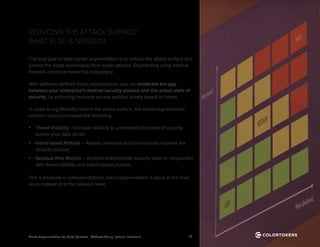 Micro-Segmentation for Data Centers - Without Using Internal Firewalls ...