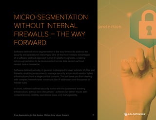 Micro-Segmentation for Data Centers - Without Using Internal Firewalls ...
