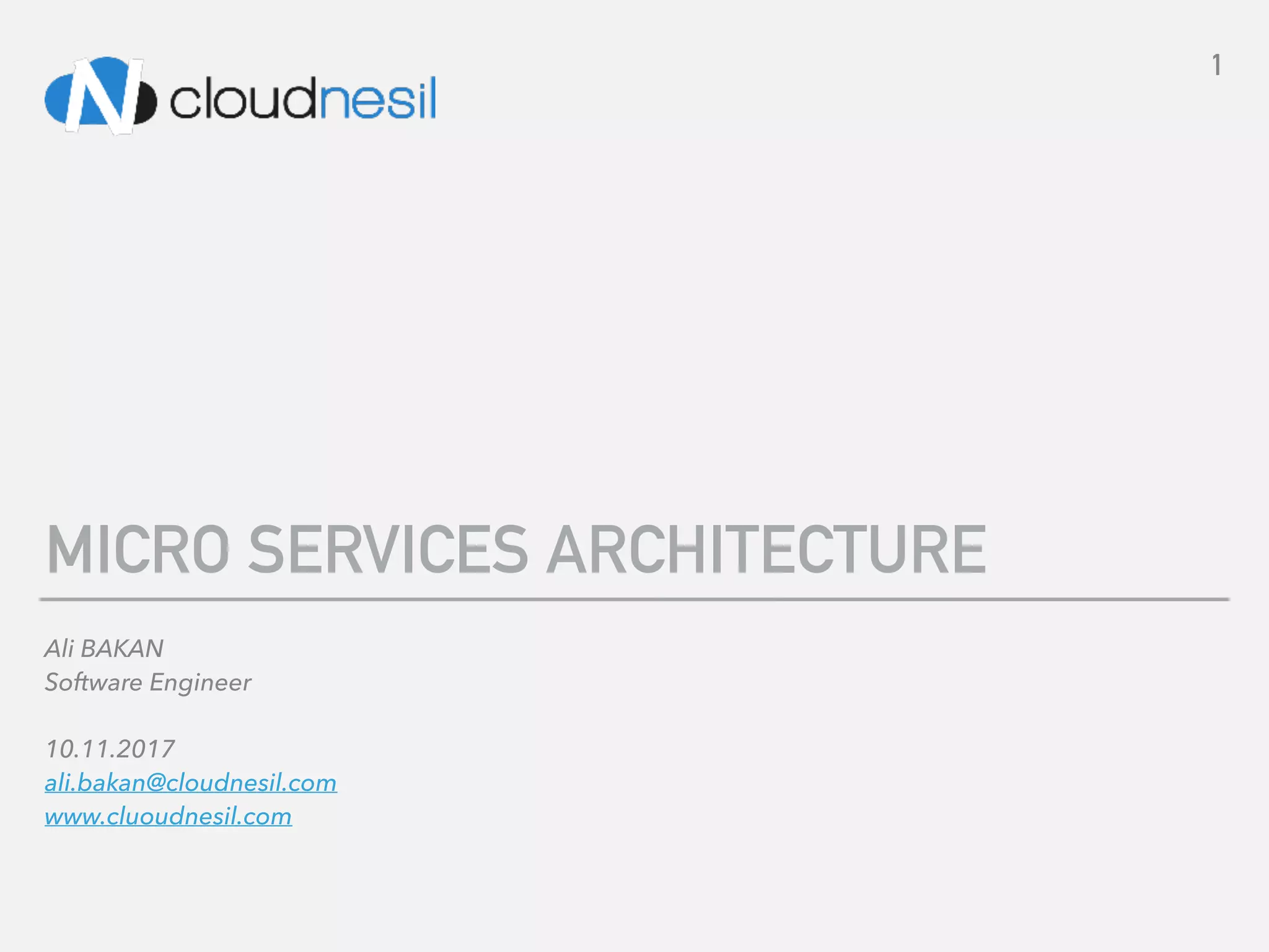 Micro Services Architecture | PPT | Free Download