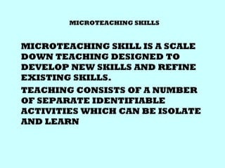 Micro skill teaching | PPT