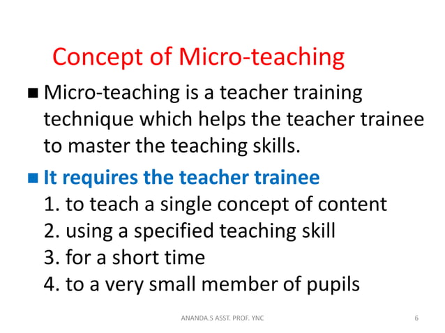 Micro teaching --anand ync | PPT